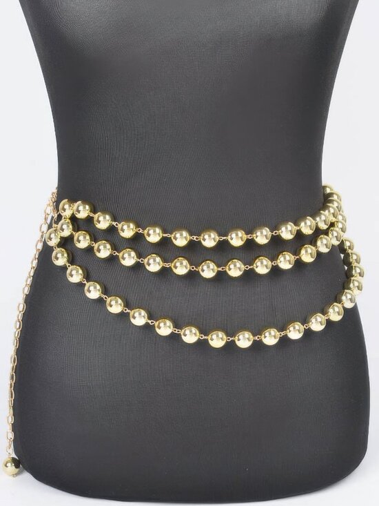 BB Boutique | Accessories | Multi Layered Ccb Ball Chain Belt | Poshmark
